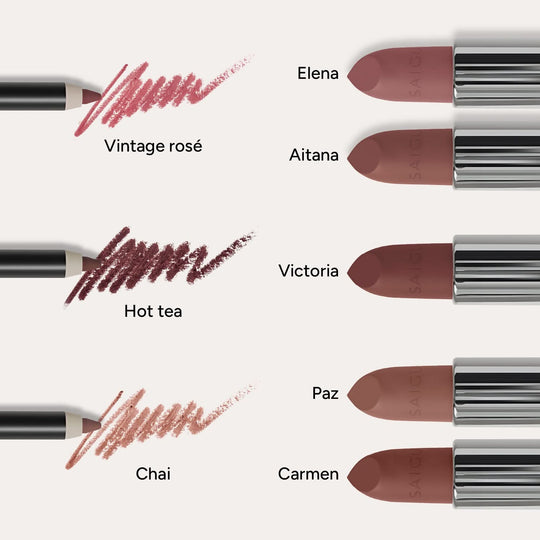 Lápiz de labios Perfilado Sedoso – Saigu Cosmetics